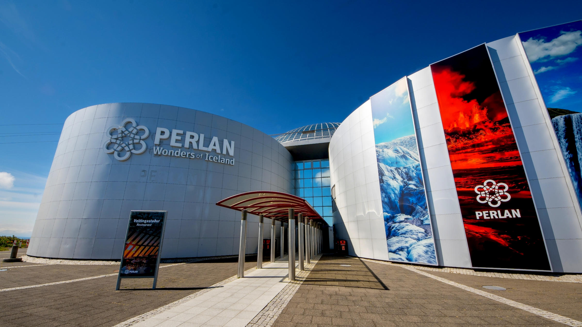 Perlan building on top of Oskjuhlid Hill in Reykjavik