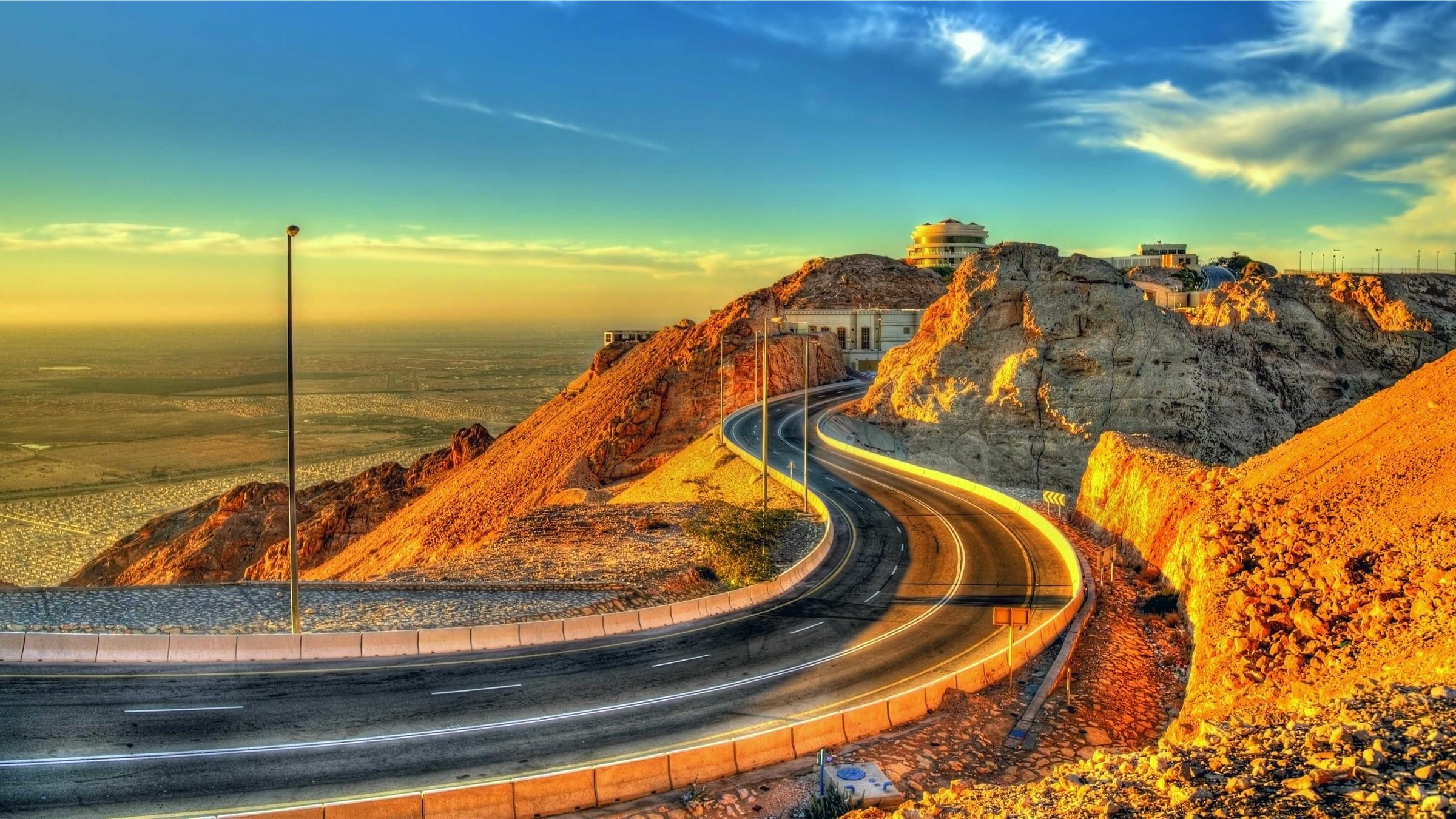 Jebel Hafeet in Abu Dhabi - the second highest mountain in the UAE
