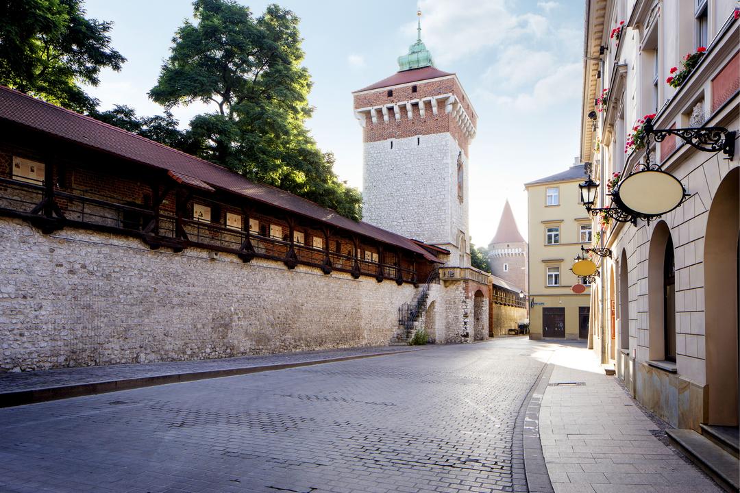 St. Florian's Gate - an ancient defensive structure of Krakow XIV century