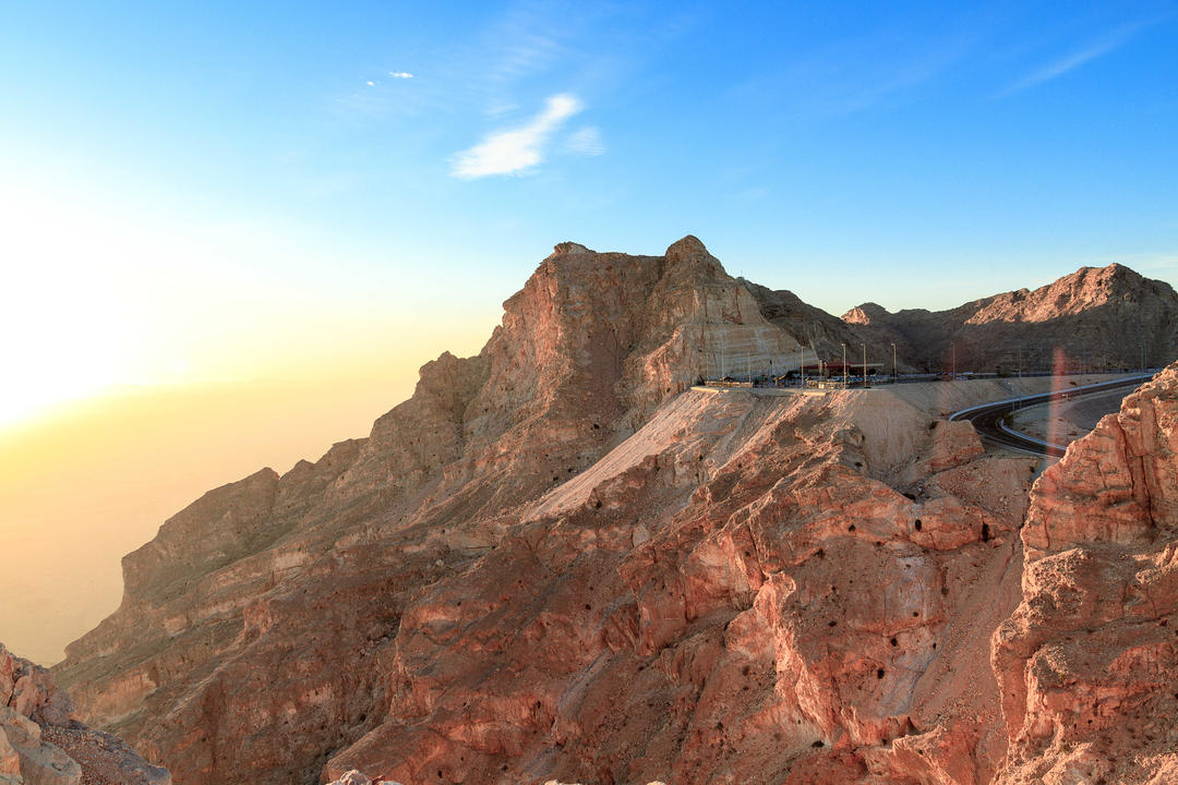 Jebel Hafeet in Abu Dhabi - the second highest mountain in the UAE
